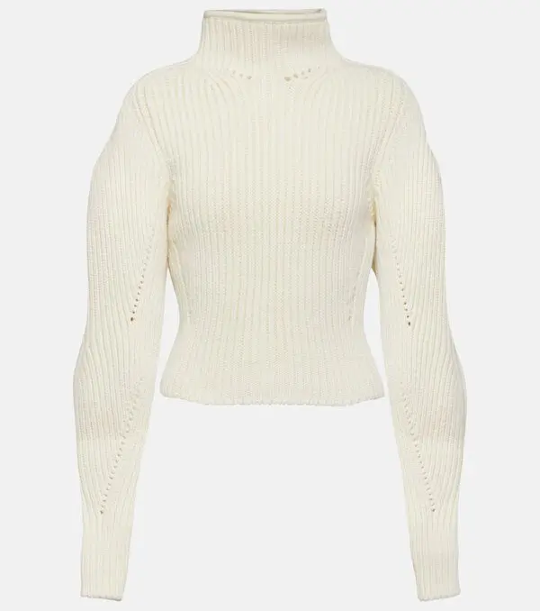 Alaïa Ribbed-knit Wool-blend Sweater