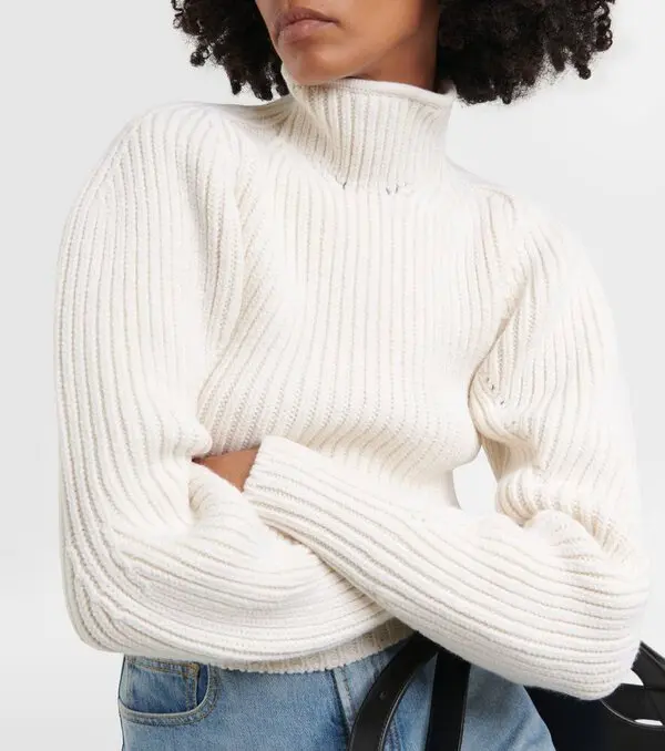 Alaïa Ribbed-knit Wool-blend Sweater