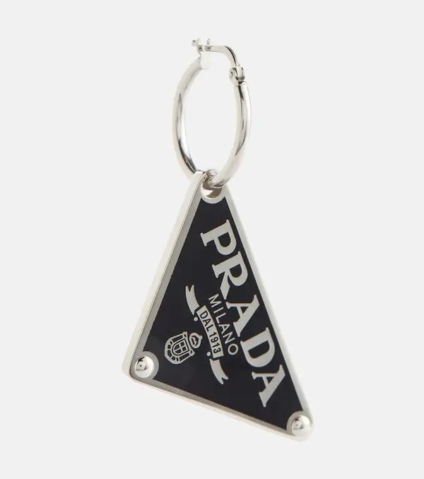 Prada Logo Hoop Earring