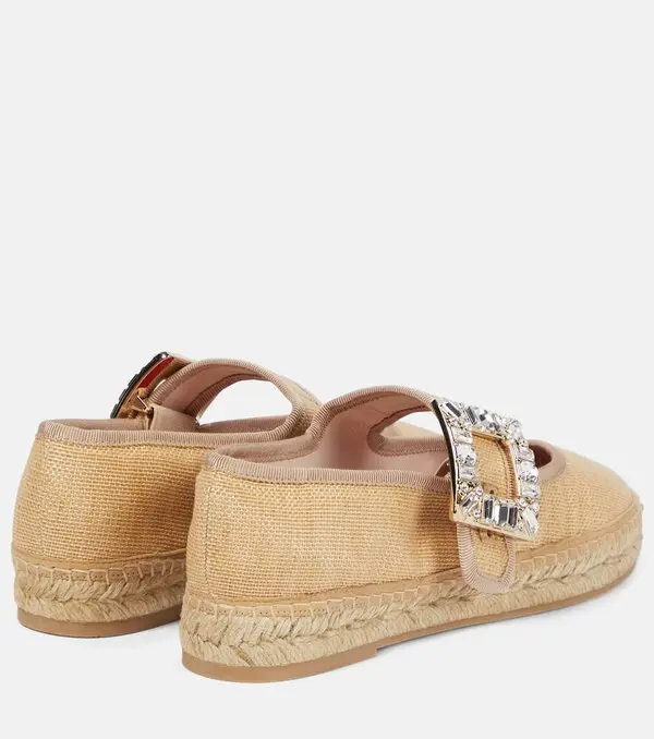 ROGER VIVIER Embellished Canvas Espadrilles