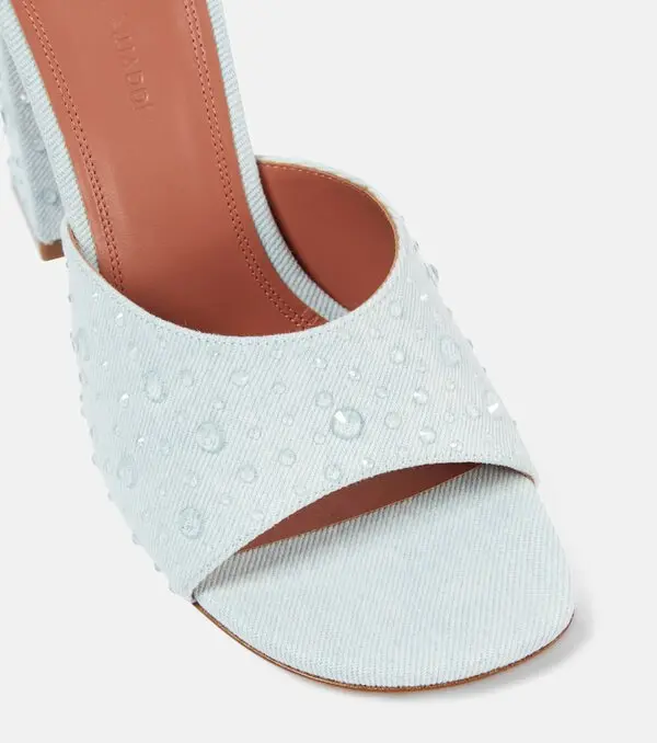 Amina Muaddi Brigitte Mules - Blue