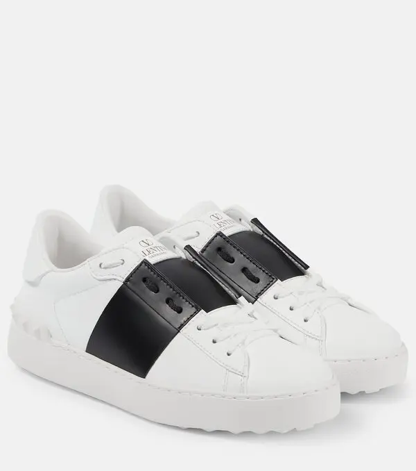 Valentino Garavani Open Leather Sneakers - White