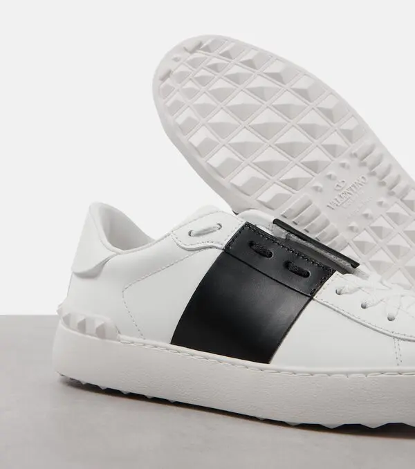 Valentino Garavani Open Leather Sneakers - White