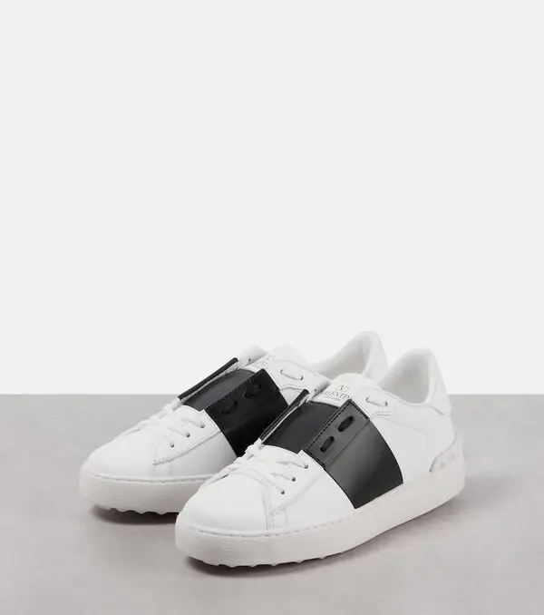 Valentino Garavani Open Leather Sneakers - White