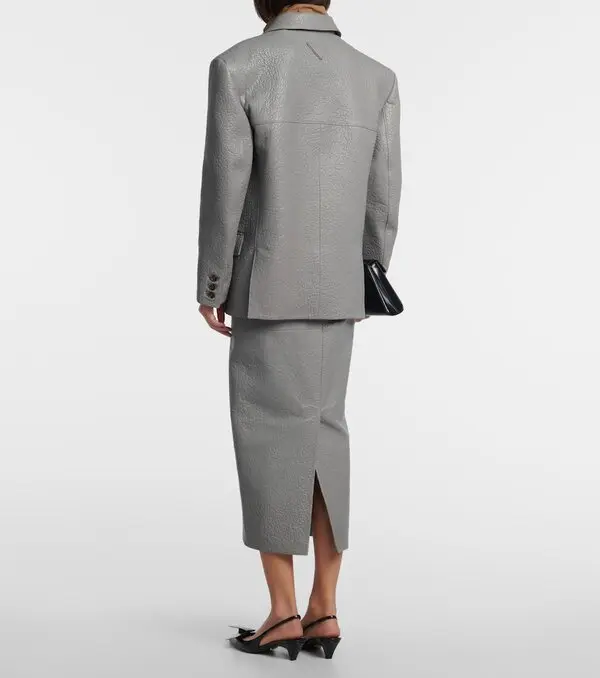 Prada High-rise Leather Pencil Skirt