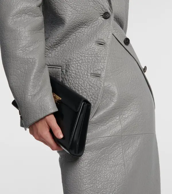 Prada High-rise Leather Pencil Skirt