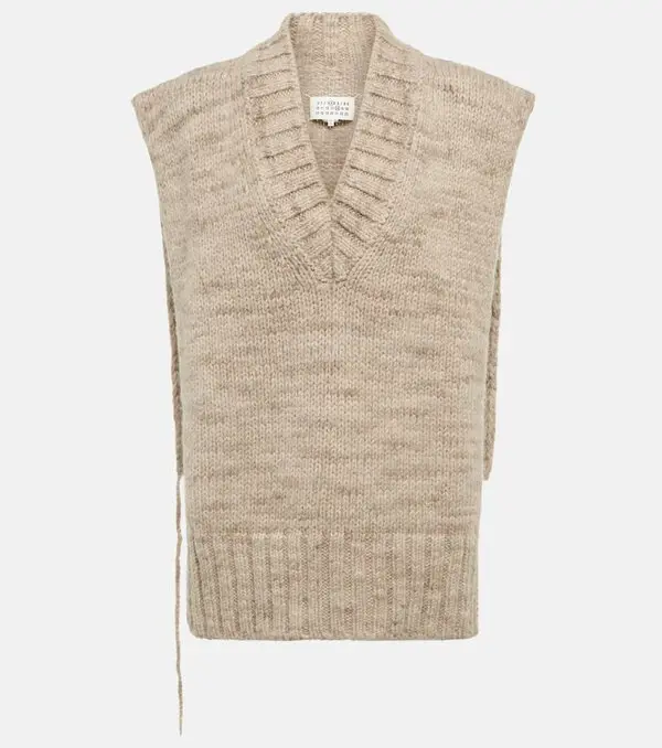MAISON MARGIELA Alpaca, Cotton, And Wool Sweater Vest