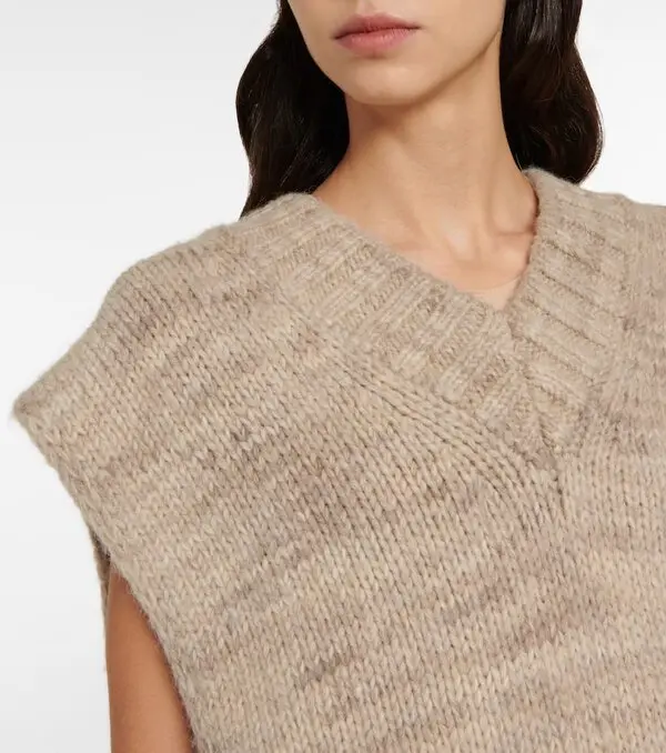 MAISON MARGIELA Alpaca, Cotton, And Wool Sweater Vest