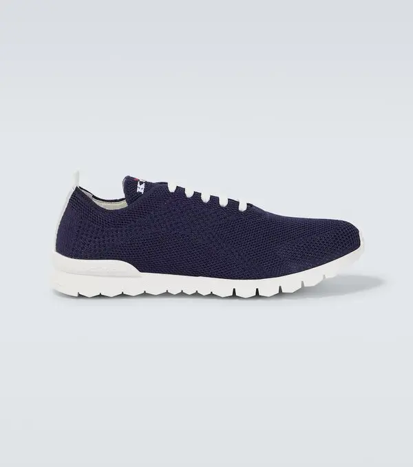 Kiton Fits Cotton Sneakers - Blue