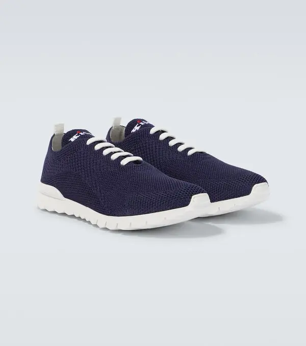 Kiton Fits Cotton Sneakers - Blue