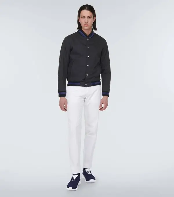 Kiton Fits Cotton Sneakers - Blue