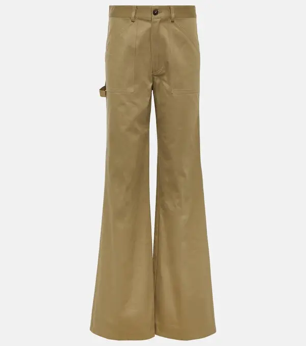 NILI LOTAN Quentin High-rise Flared Pants - Beige