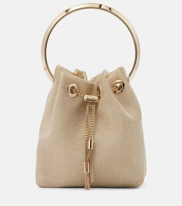 JIMMY CHOO Bon Bon Small Mesh Bucket Bag