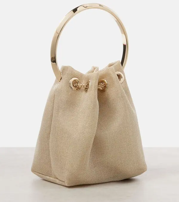 JIMMY CHOO Bon Bon Small Mesh Bucket Bag