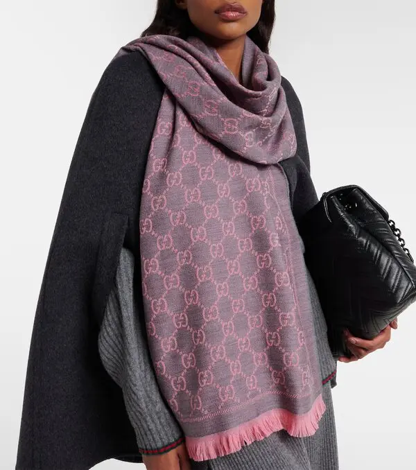Gucci Gg Wool Jacquard Scarf