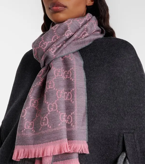 Gucci Gg Wool Jacquard Scarf