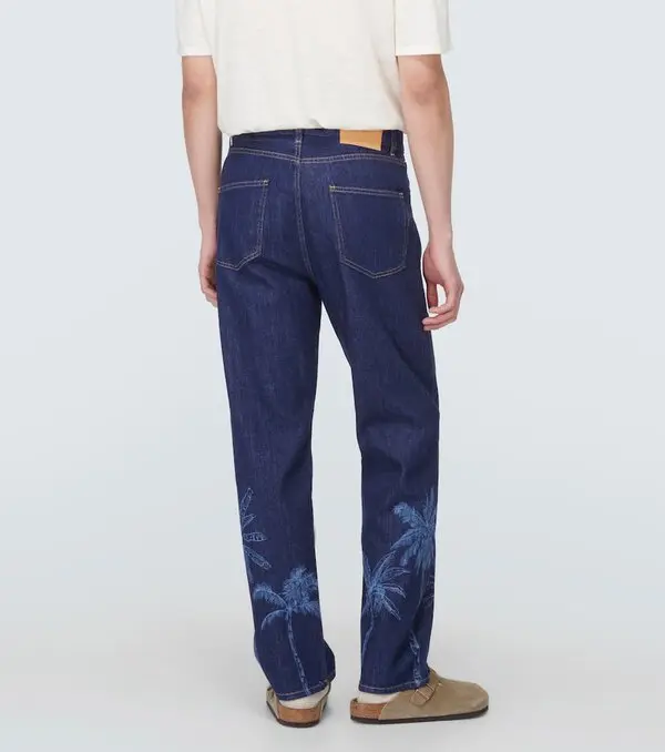 Alanui Jungle Printed Straight Jeans