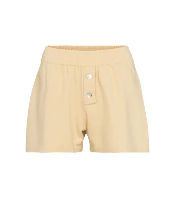 Live The Process Cashmere-blend Shorts - Yellow