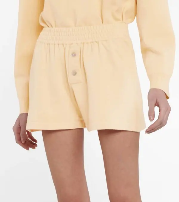 Live The Process Cashmere-blend Shorts - Yellow
