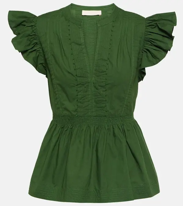 Ulla Johnson Luise Cotton Poplin Top