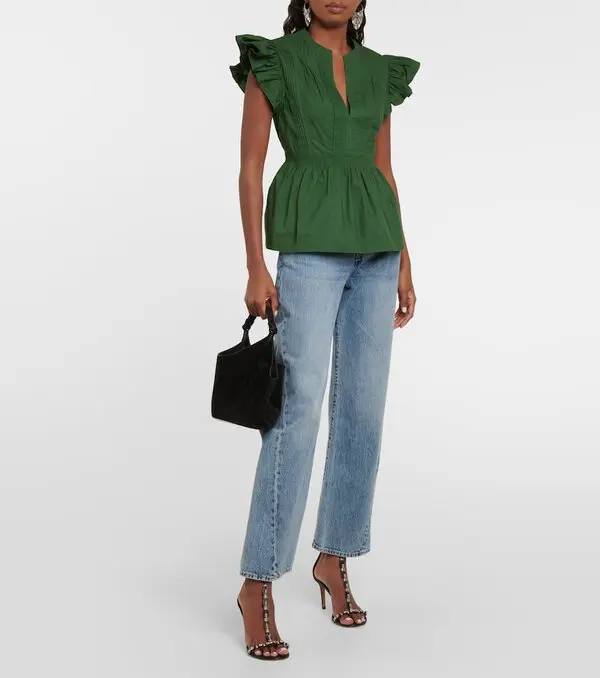 Ulla Johnson Luise Cotton Poplin Top