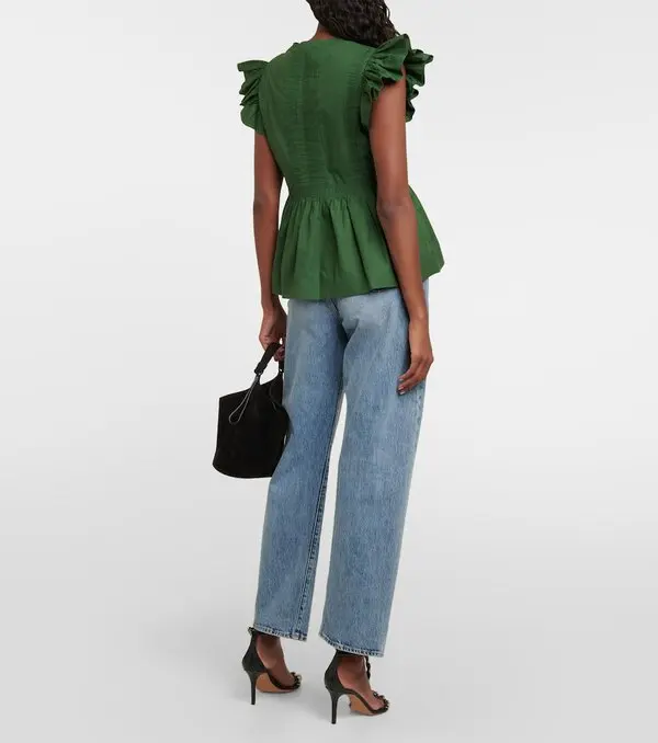 Ulla Johnson Luise Cotton Poplin Top