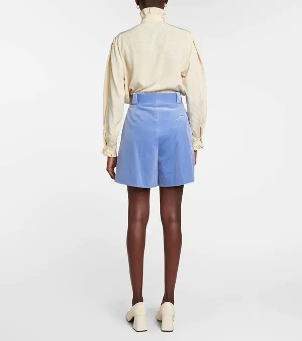 BLAZÉ MILANO Fell Velvet Shorts - Blue