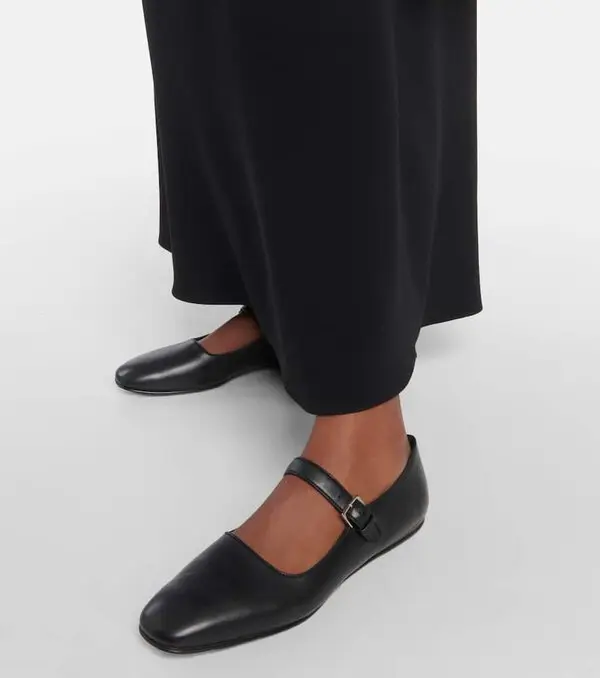 THE ROW Ava Leather Ballet Flats