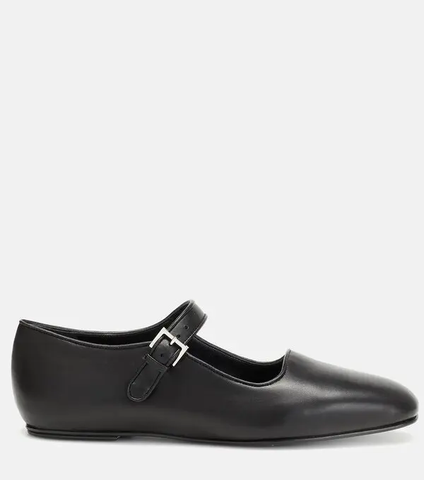 THE ROW Ava Leather Ballet Flats