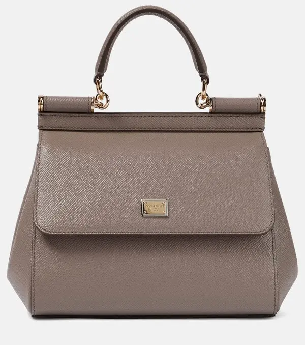 Dolce & Gabbana Sicily Small Leather Shoulder Bag - Brown