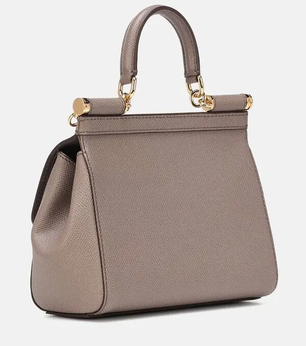 Dolce & Gabbana Sicily Small Leather Shoulder Bag - Brown