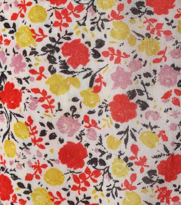 GANNI Floral Georgette Wrap Dress