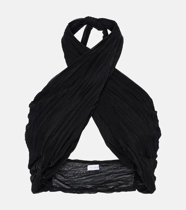 Jade Swim Aylin Halterneck Wrap Top - Black