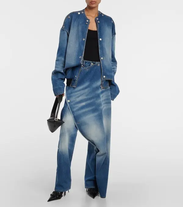 Y/project Snap Off Denim Bomber Jacket