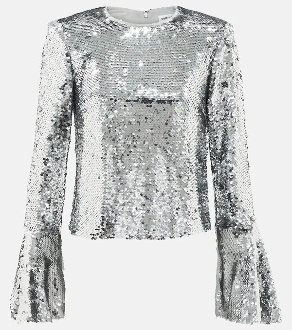 SELF-PORTRAIT Sequined Top