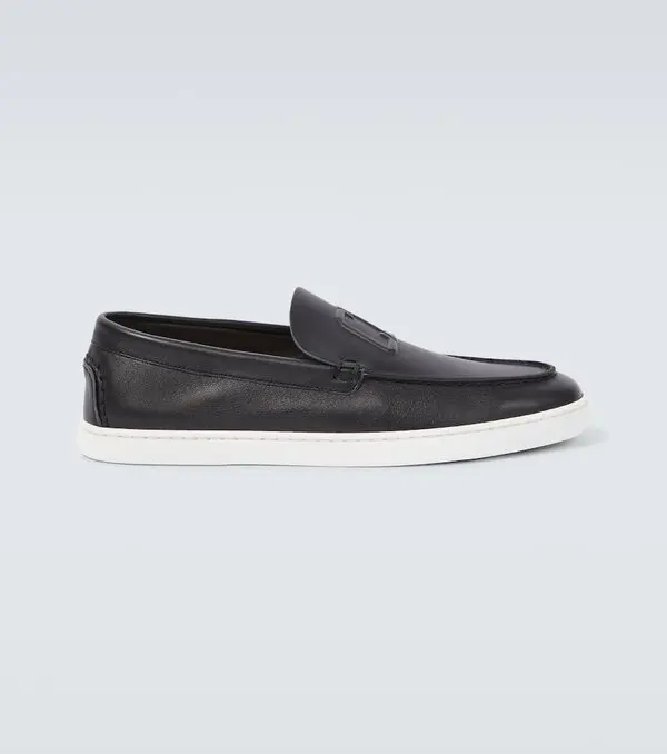 CHRISTIAN LOUBOUTIN Varsiboat Leather Loafers