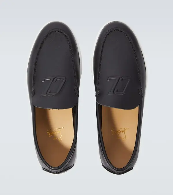 CHRISTIAN LOUBOUTIN Varsiboat Leather Loafers
