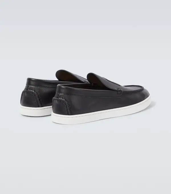CHRISTIAN LOUBOUTIN Varsiboat Leather Loafers