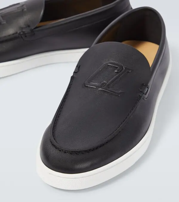 CHRISTIAN LOUBOUTIN Varsiboat Leather Loafers