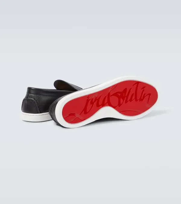 CHRISTIAN LOUBOUTIN Varsiboat Leather Loafers