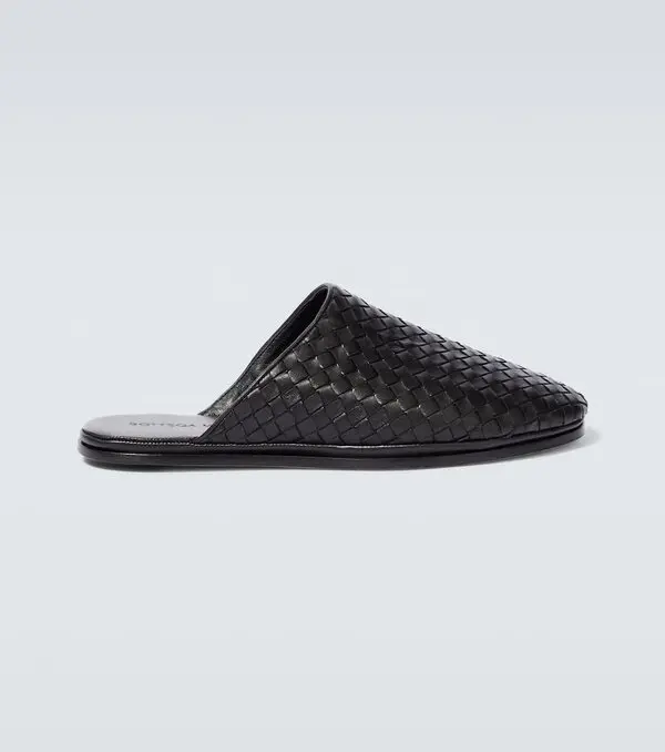 Bottega Veneta Intrecciato Leather Slippers