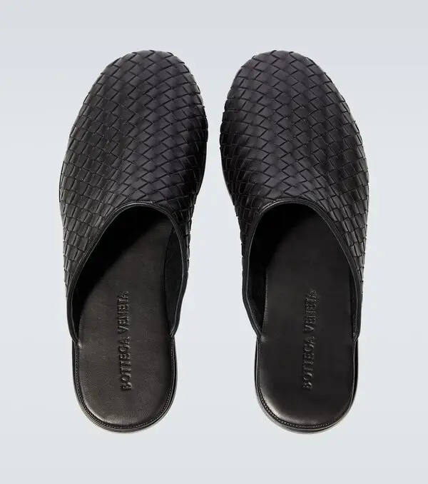 Bottega Veneta Intrecciato Leather Slippers