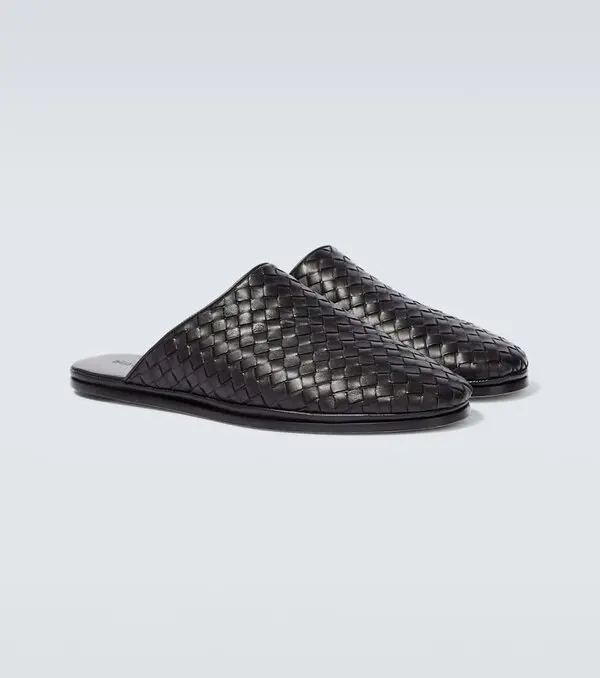 Bottega Veneta Intrecciato Leather Slippers