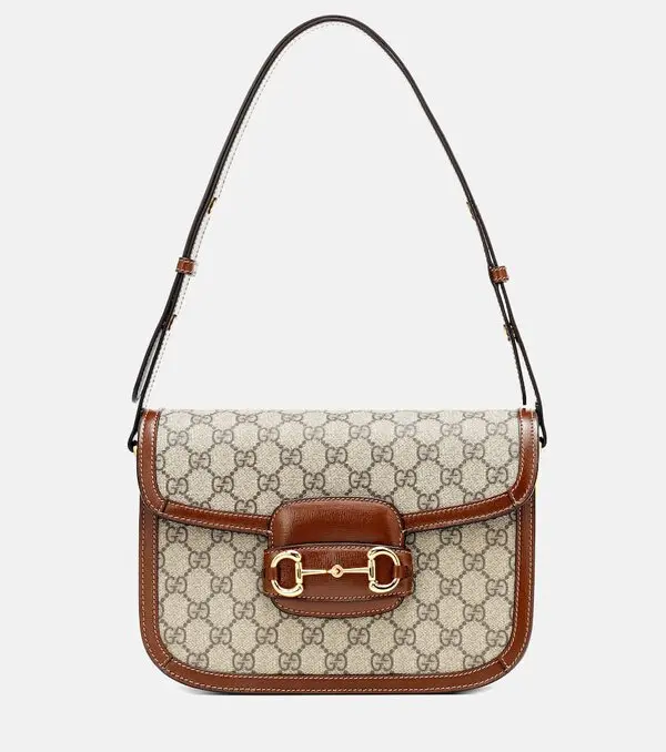 Gucci Horsebit 1955 Gg Shoulder Bag - Brown
