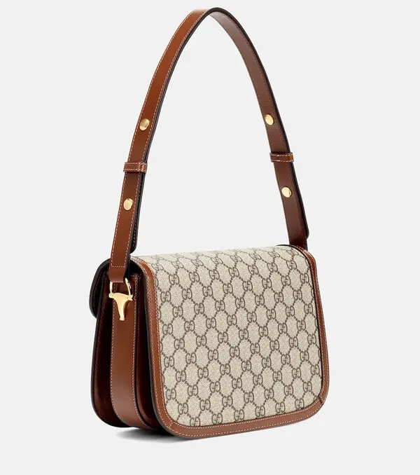 Gucci Horsebit 1955 Gg Shoulder Bag - Brown