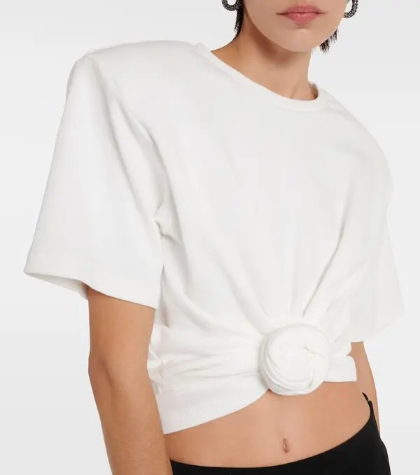Magda Butrym Gathered Cotton Jersey Top