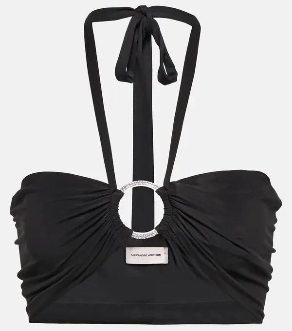 Alexandre Vauthier Crystal-embellished Bralette - Black