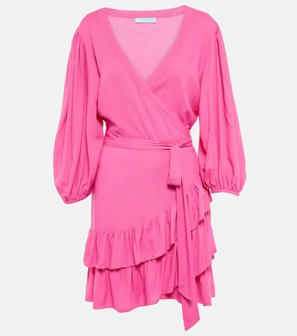 Melissa Odabash Tabitha Cotton Wrap Minidress - Pink
