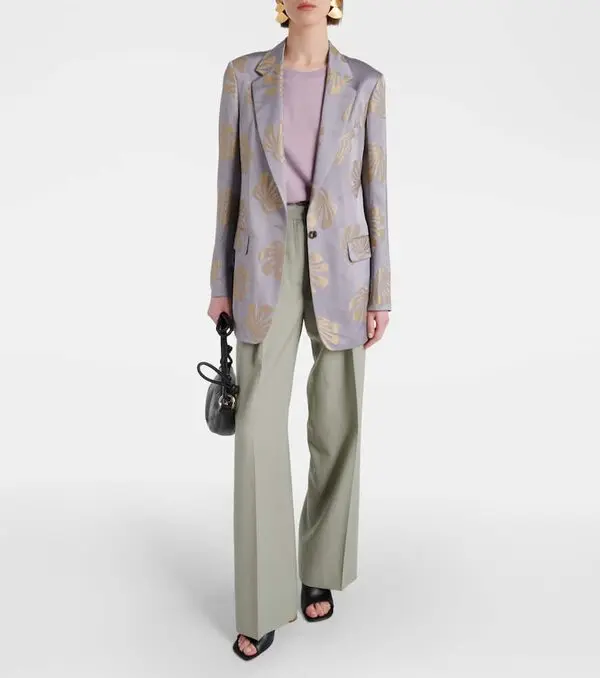 Dries Van Noten Printed Jacquard Blazer