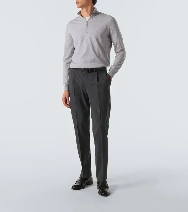 Zegna Wool Half-zip Sweater